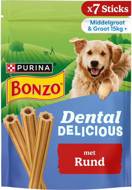 Bonzo Dental Delicious - Medium - Rund - 3 x 200 gr | bol