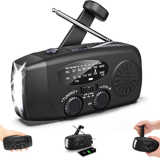 Radio d'urgence - Radio solaire - Kit de survie complet - Générateur ...