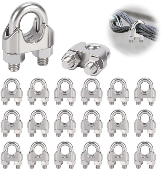 Cable Shaft - Stainless Steel 304 U Bolt - Metal Cable Clip - U Clamps ...
