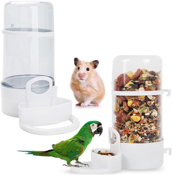 2-delige voederbak met waterdispenser voor vogels, automatische ...
