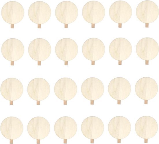 Adventskalender met 1-24 houten knijpers ronde schijf geschikt voor ...