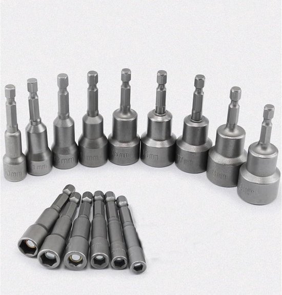 Socket 1 STKS 10mm 1/4" Hex Shank Bit Socket Magnetische Moer Setter ...