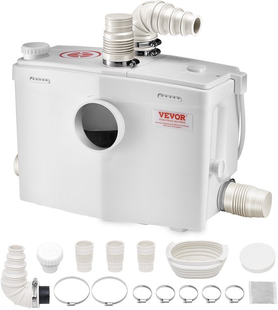 VEVOR 1200W Rioolpomp 180L/min Afvalwaterpompstation 10m | bol