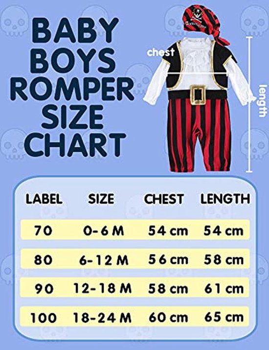 Piraten Romper voor Baby Jongens - Carnaval Outfit Kleding Sets | bol