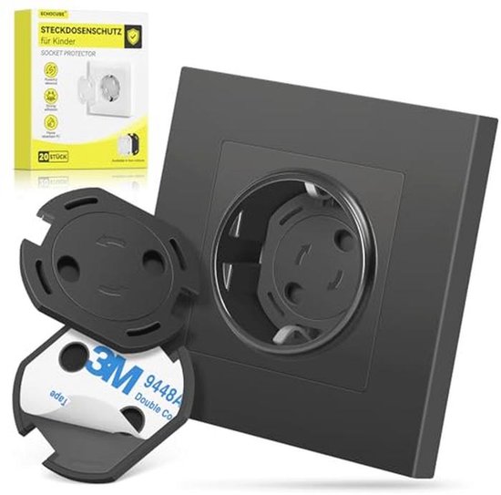 Veilige Socket Protectors - 20 Stuks met Draaimechanisme en Sterke 3M ...