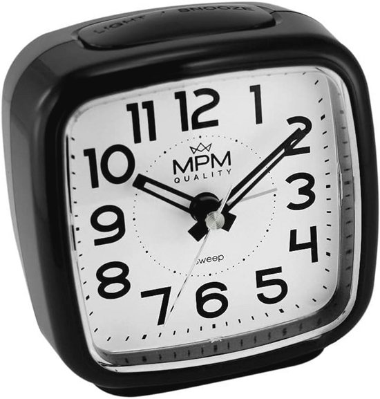 Moderne Analoge Wekker met Snooze en Nachtlampje - Zwart | bol
