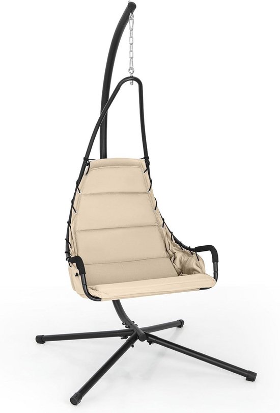 Hangstoel met Frame voor Binnen en Buiten - Ergonomische Hangschommel ...