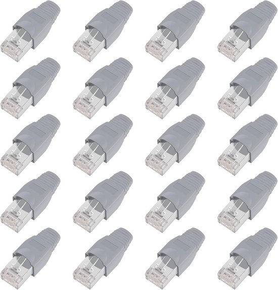 20x Afgeschermde modulaire plug RJ45 Netwerk Ethernet Connector voor ...