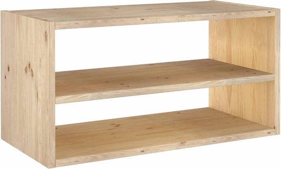 Modulair rechthoekig rek met dynamische plank van grenenhout - Perfect ...