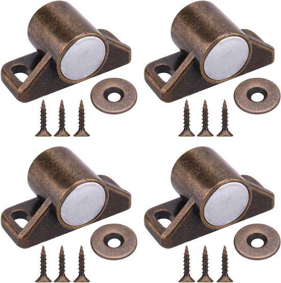 Magnetische deurvangers kast - set van 4 stuks - roestvrijstalen ...