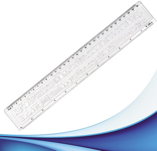 Transparante Liniaal 30 cm - Dubbele Schaalverdeling CM en Inch - Voor ...
