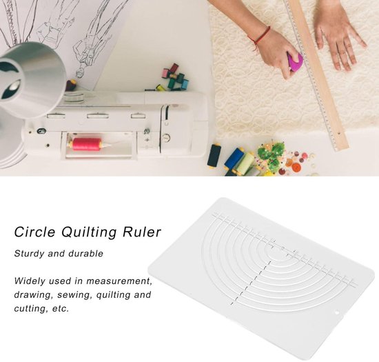 Quilt liniaal cirkelvormig voor nauwkeurig naaien en tekenen met ...