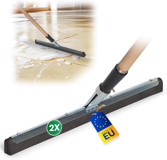 Waterwisser Vloer 2x XXL inclusief Steel - Rubber Trekker voor Douche ...