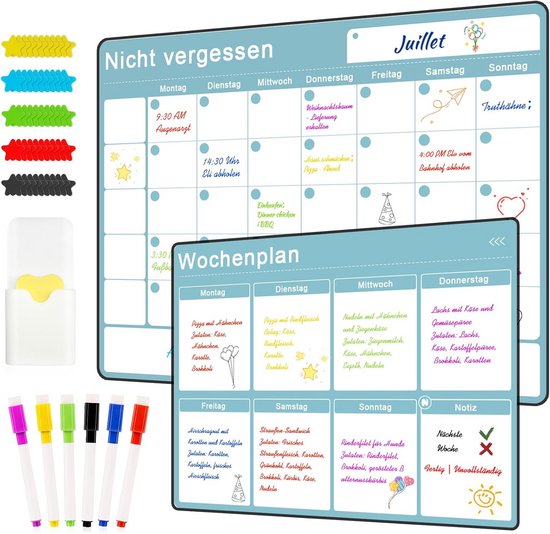 Magnetisch Weekplanner A3 voor Koelkast - Inclusief Maandplanner ...