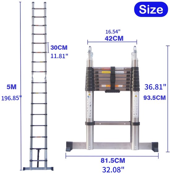 Telescopische Ladder – Uitschuiflader – Vouwladder – A-Frame Ladder ...