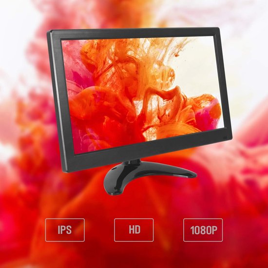 12 Inch Full HD IPS Monitor met HDMI, VGA, BNC, AV voor CCTV Camera en ...