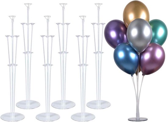 Tafel Ballonstandaard Set (6 Stuks) - 70 cm Hoog - Decoratie voor ...