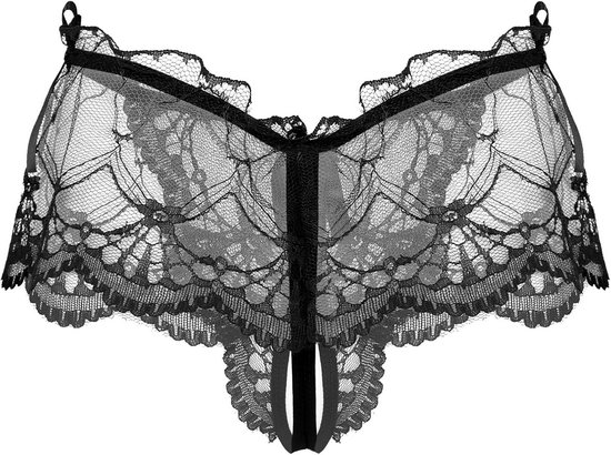 Heren Mesh G-string String met Kanten Details en Strik | bol