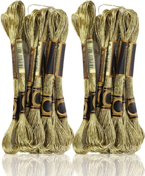 Borduurdraad set: 24 strengen licht gouden kruissteek draad voor ...