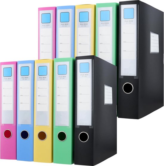 10 Stuks A4 Documenten Opbergdozen in 5 Kleuren, archiefmappen voor ...
