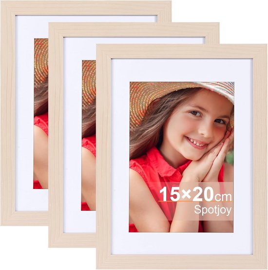 Set van 2 Houten Fotolijsten 30x40 cm met Passe-partout - Witte MDF ...