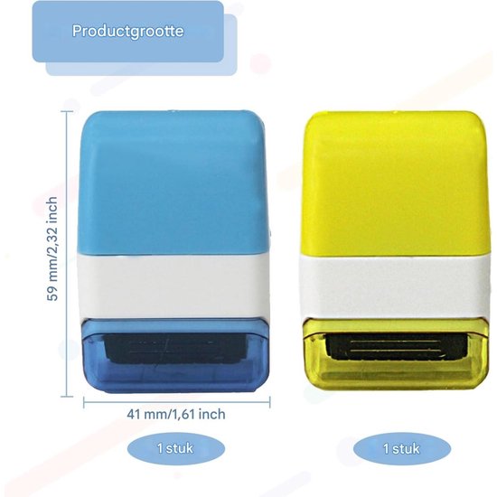 EXCITAT 2 stuks - Stempel - Overlaystempel - Rolstempel - Geschikt voor ...