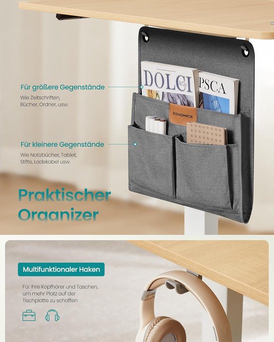 Elektrisch Zit-Sta Bureau 160x70 cm – NoviHome ErgoFlex Pro – In Hoogte ...