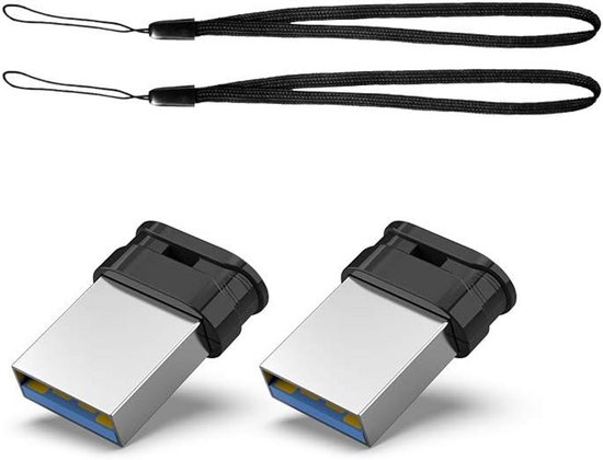 USB Stick 32GB Set van 2 - Mini High Speed USB 3.0 Geheugenstick Zwart ...