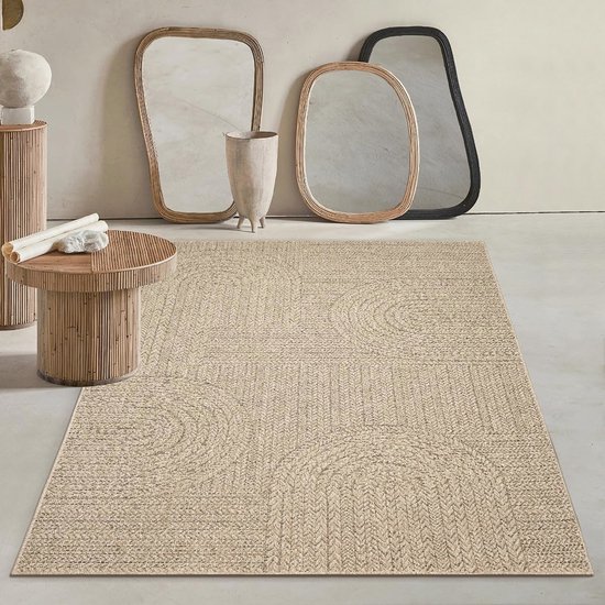 Weerbestendig Tapijt voor Binnen en Buiten - Natuurlijke Jute-Look (80 ...