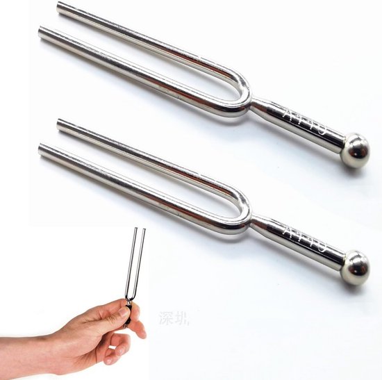 Tuning Fork Set - A440 Hz - Stainless Steel - Includes Cleaning Cloth ...