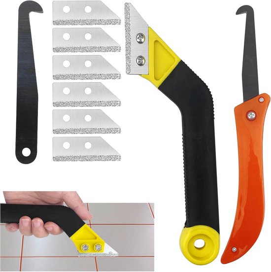 9-delig Grout Verwijderaar en Grout Schraper Set - Voegen Reiniger voor ...