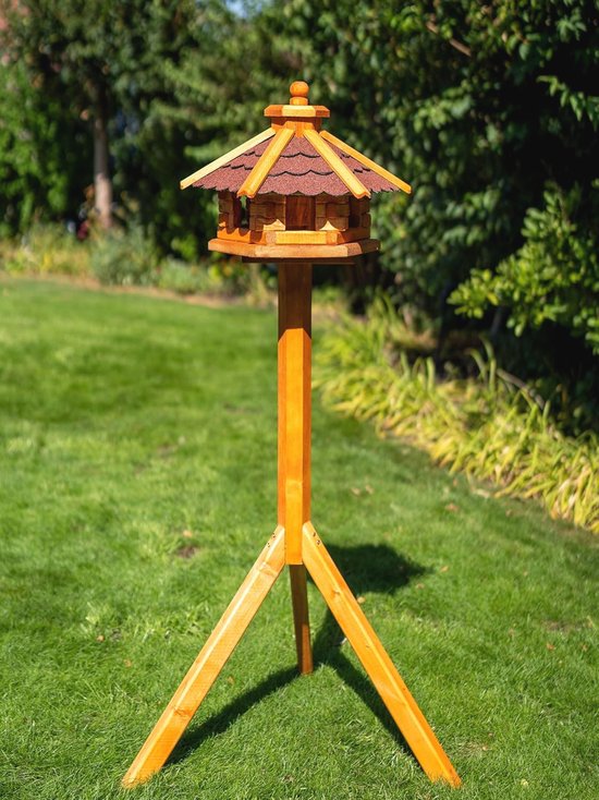 Maison pour oiseaux avec support et éclairage solaire - résistante aux ...