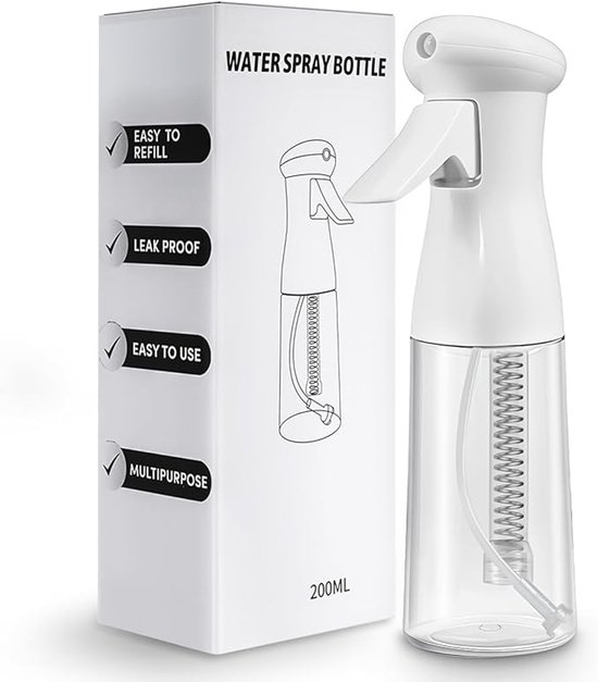 Ultrafijne Spuitfles 200 ml – Druppel- en Lekvrij, BPA-vrij, Navulbaar ...