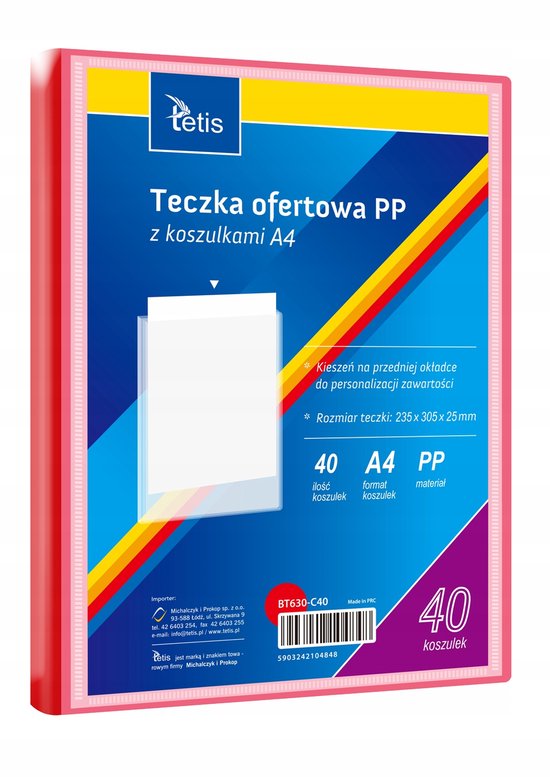 Rode A4 Offerte Map met 40 Insteekhoezen | bol