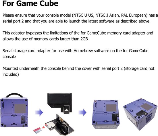 EGoods - Opslagkaartlezer voor Gamecube met SD-kaartlezer, Swiss Boot ...