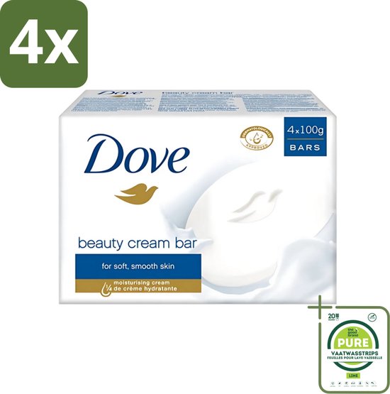 Dove - Zeep - Beauty Cream Bar - Verzachtend en kalmerend - 4 x 100 g ...