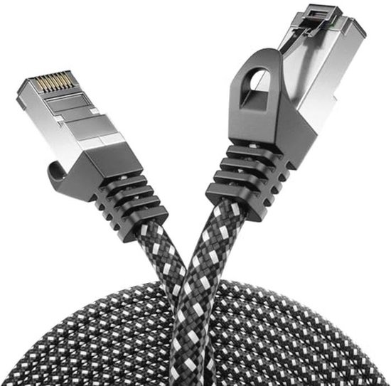 5m CAT7 LAN Kabel - Netwerkkabel met Koper en Nylonmantel - S-FTP (PIMF ...