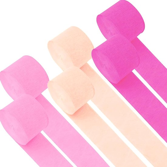 6 Rolls Crepe Paper Pastel - Elke Rol Meet 2200x4.5cm - Air Garlands ...