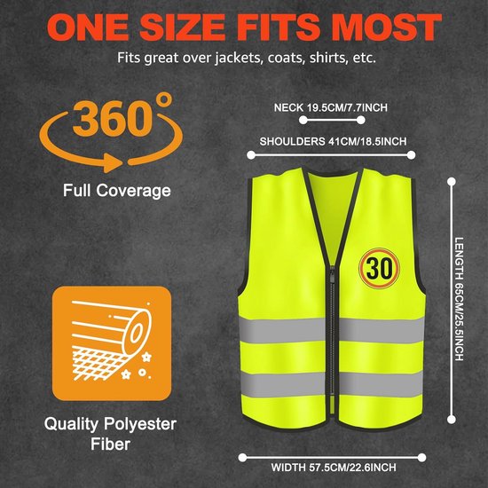Gift 30 years mens women,high visibility vest mens birthday gifts,gift ...