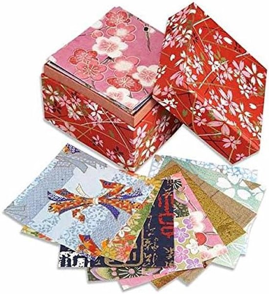 Origami Papier Set met 200 Japanse Vellen met Traditionele Patronen | bol