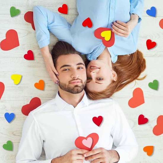 100 Stuks Houten Hartjes Confetti - Kleurrijk Decoratie Strooisel | bol