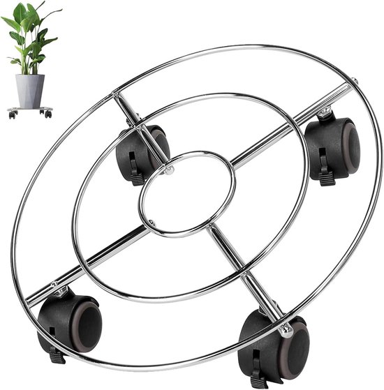 Plantenroller met Wielen en Rem - Zware Bloempotverhuizer Binnen ...