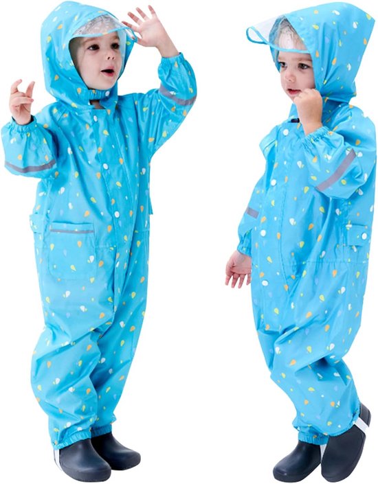 Waterdicht Eendelig Kinder Regenpak voor Jongens en Meisjes (1-10 Jaar ...