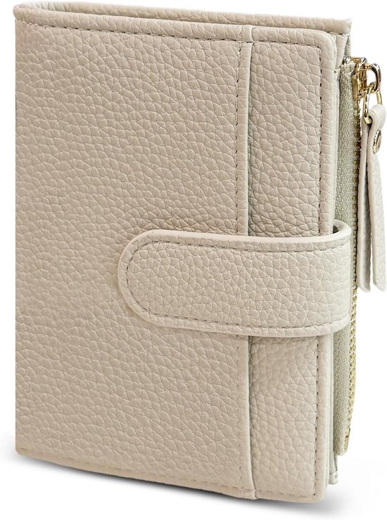 Kleine Dames Portemonnee Crèmewit - Compact Portemonneetje met ...