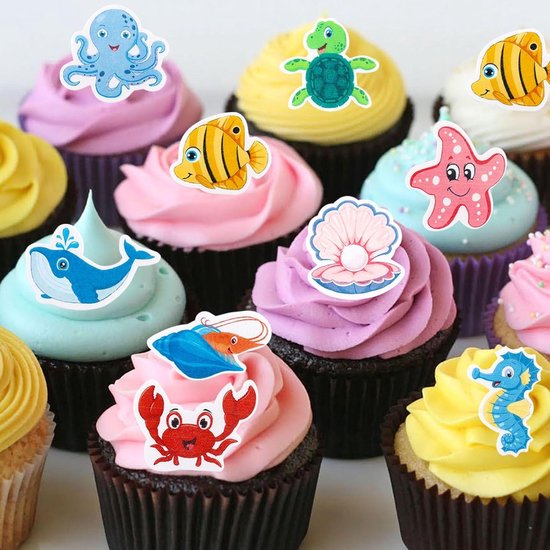 Cosensi - Décoration de Gâteau Comestible - Animaux Marins - Cake ...