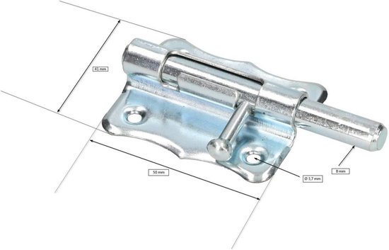 RVS Deurgrendel 30 mm Schuifgrendel Slot met Bevestigingsmateriaal voor ...