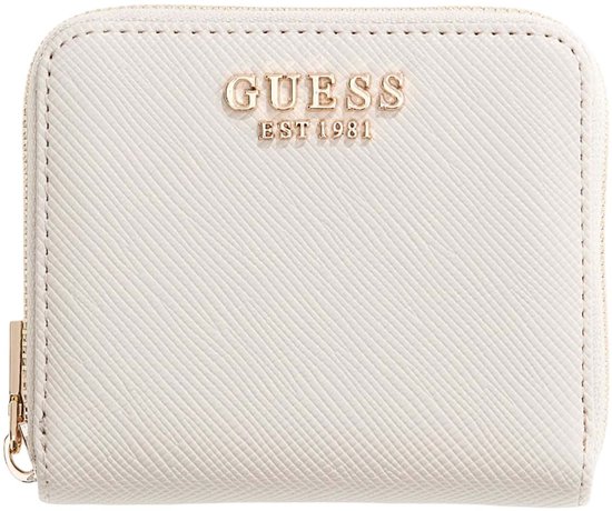 GUESS portemonnee Laurel II SLG Small Zip Around Wallet Bone crème | bol