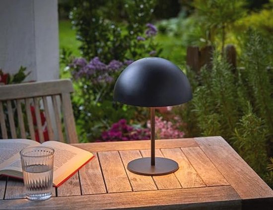 Led-tafellamp paddenstoelvorm voor terras en tuin, oplaadbaar met touch ...