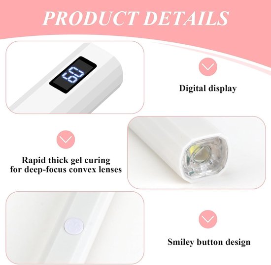 Handlamp voor nagel - Nagellamp - nagel lamp - nagellamp led uv - Mini ...