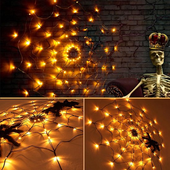LED Spinnenweb Licht voor Halloween - Buiten Decoraties voor Tuin en ...